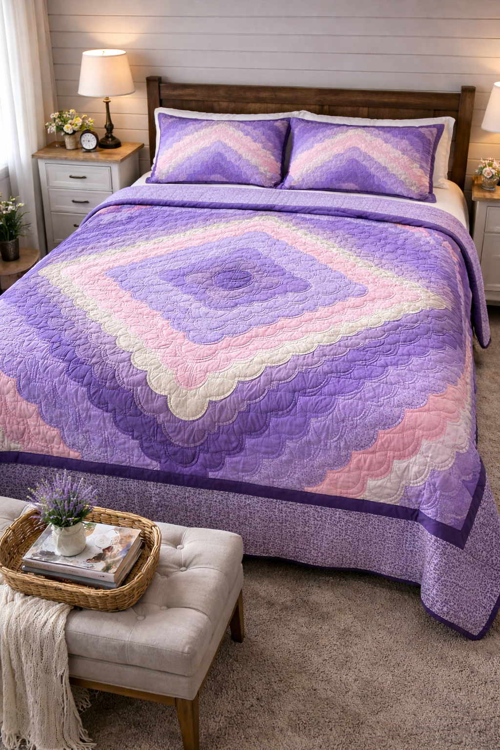 Amish Quilt (Love Ring Purple) – Simple Life Amish Store
