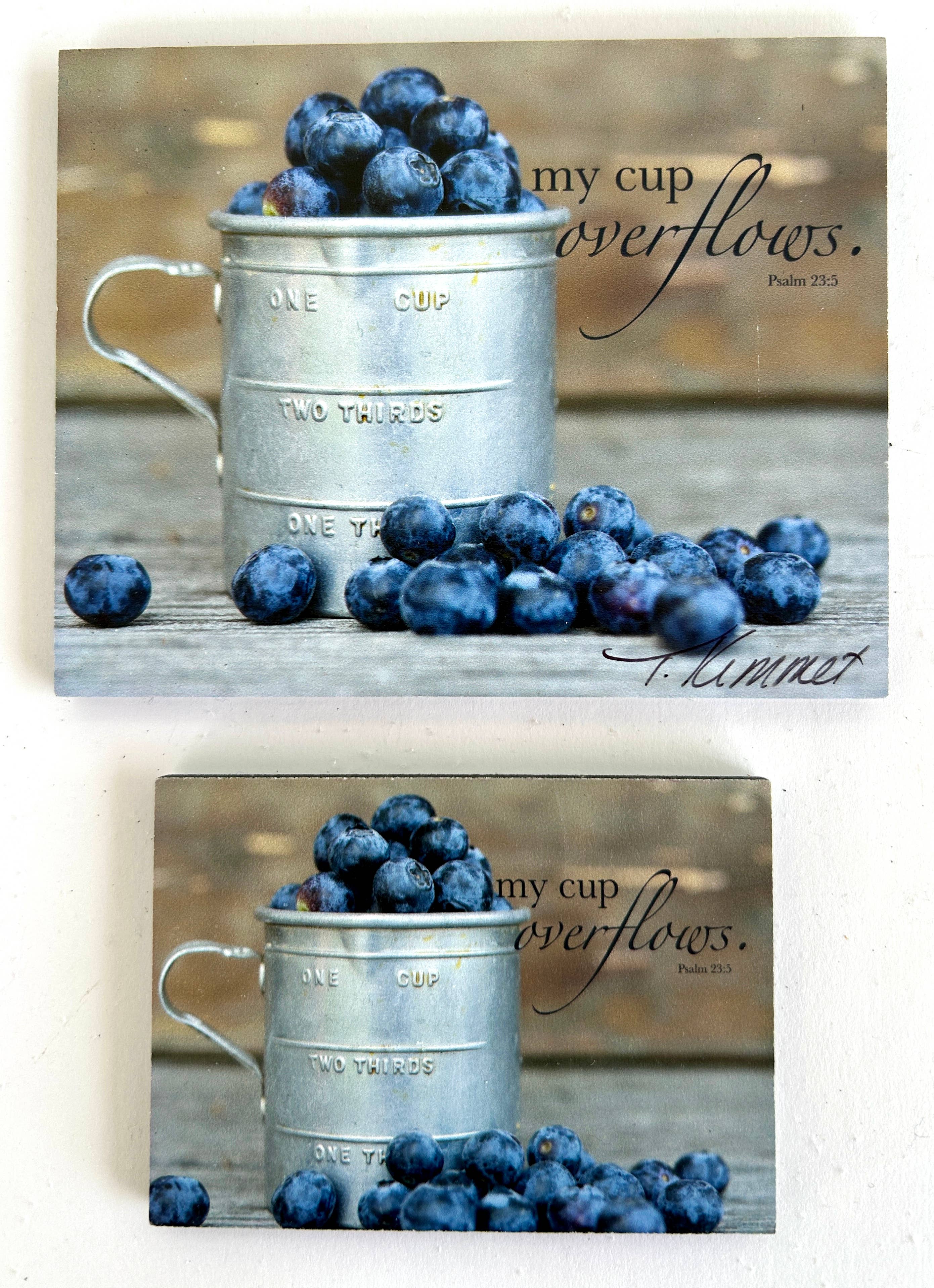 Cup of Blueberries - Magnet and Deluxe Magnet – Simple Life Amish Store