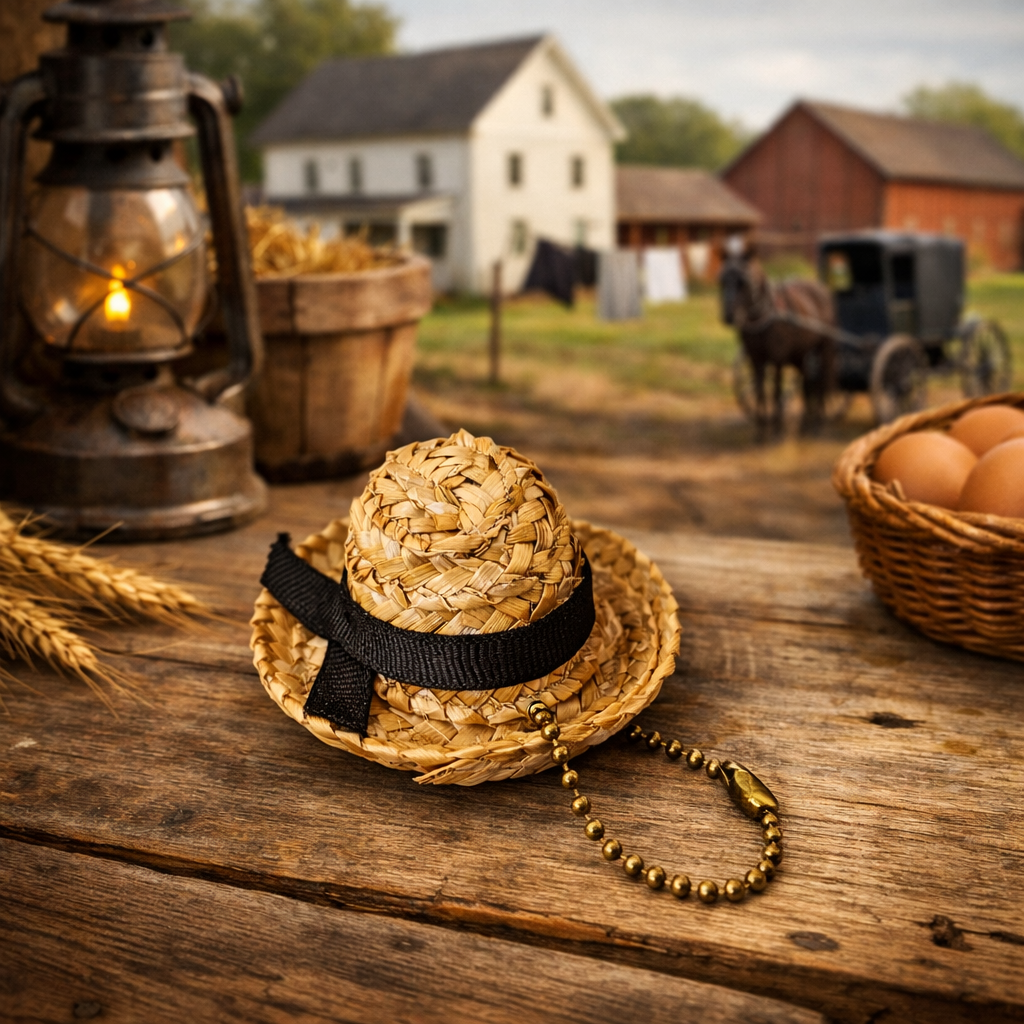 Amish Hat- MINI keychain or Christmas Ornament – Simple Life Amish Store